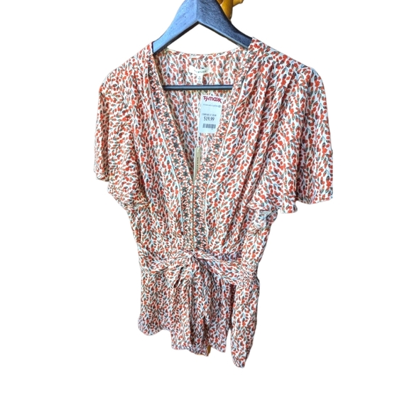 Max Studio | Tops | Max Studio Ruffle Top Spring Blouse In Sz Xl | Poshmark